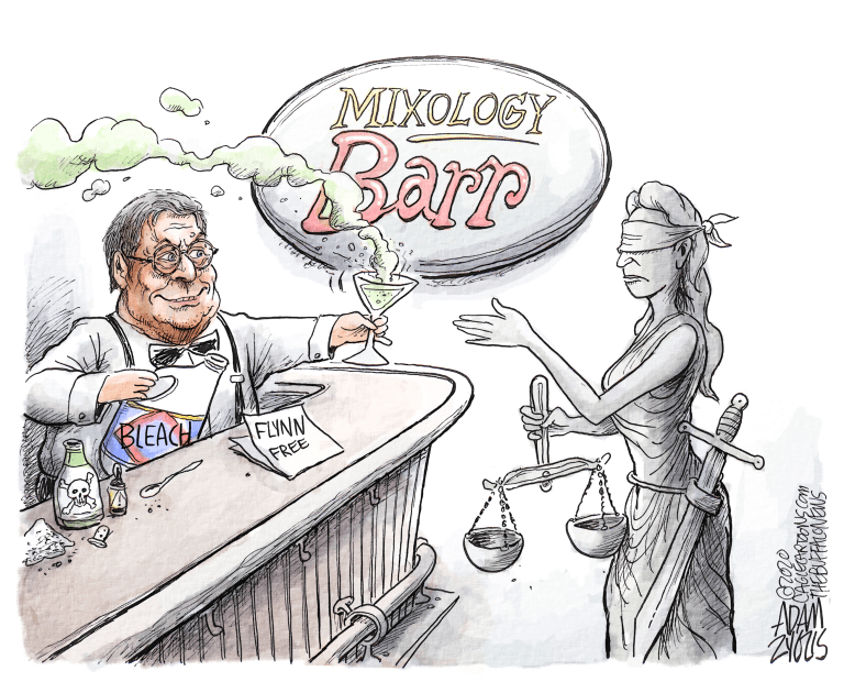 Editorial Cartoon U S Bill Barr Justice Flynn Exoneration The Week