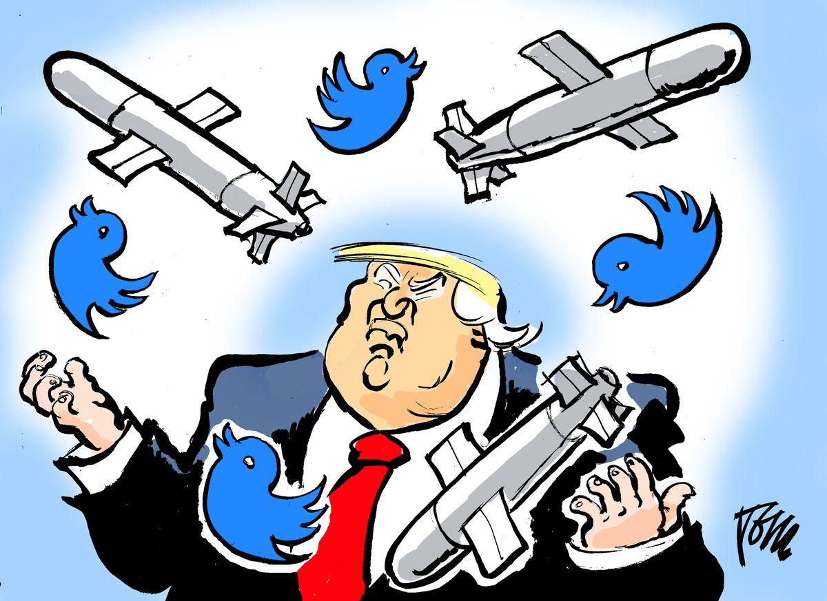 Political cartoon U.S. Trump Twitter Syria | The Week