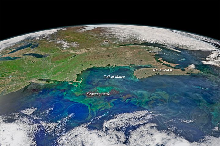 Spring Colors Swirl in Picturesque North Atlantic | Space