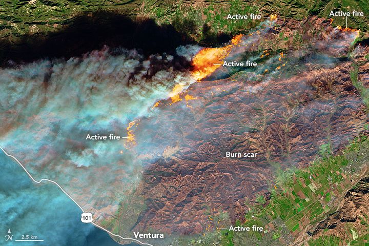 Raging Southern California Wildfires Seen from Space (Photos) | Space