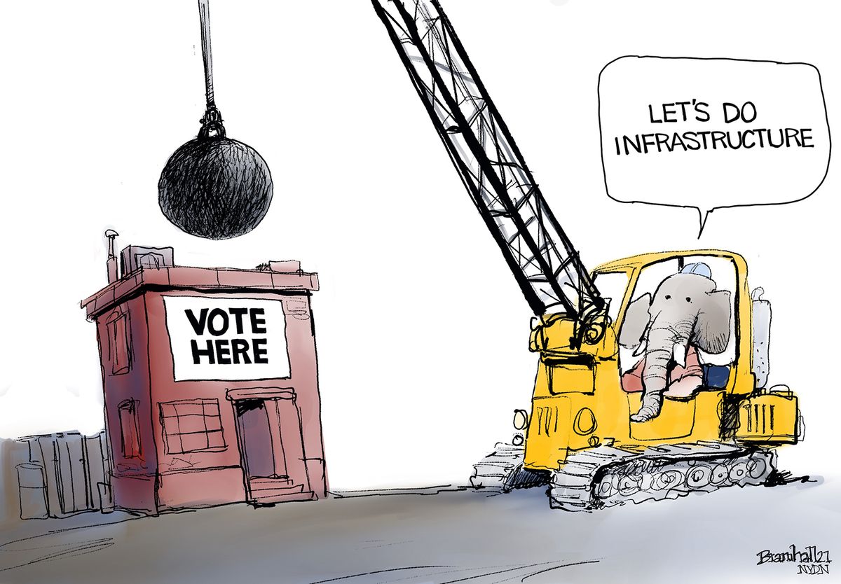 Political Cartoon U.S. gop voter suppression | The Week
