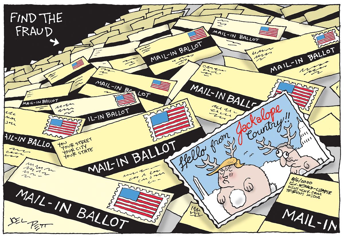 Political Cartoon U.S. Trump McConnell mail election fraud | The Week