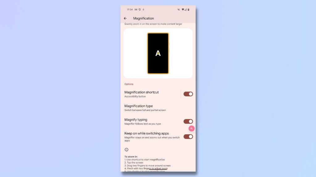 How to use the Android on-screen magnifier | Tom's Guide