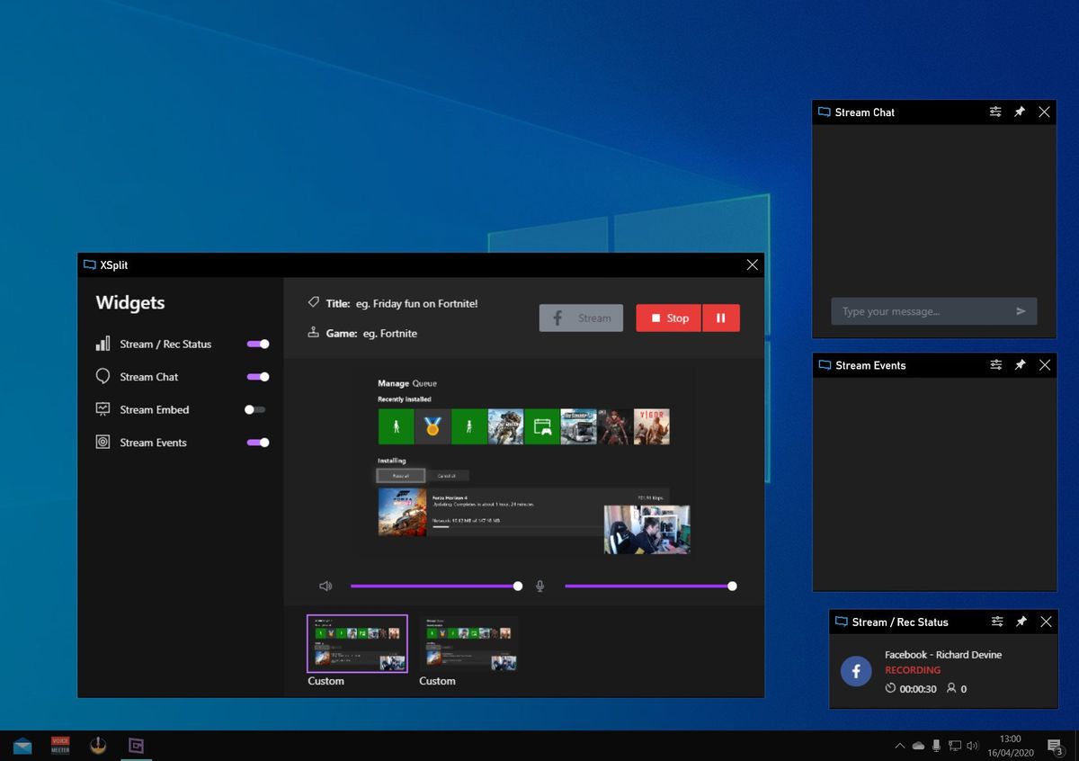 XSplit Gamecaster feels right at home on Xbox Game Bar for streaming ...