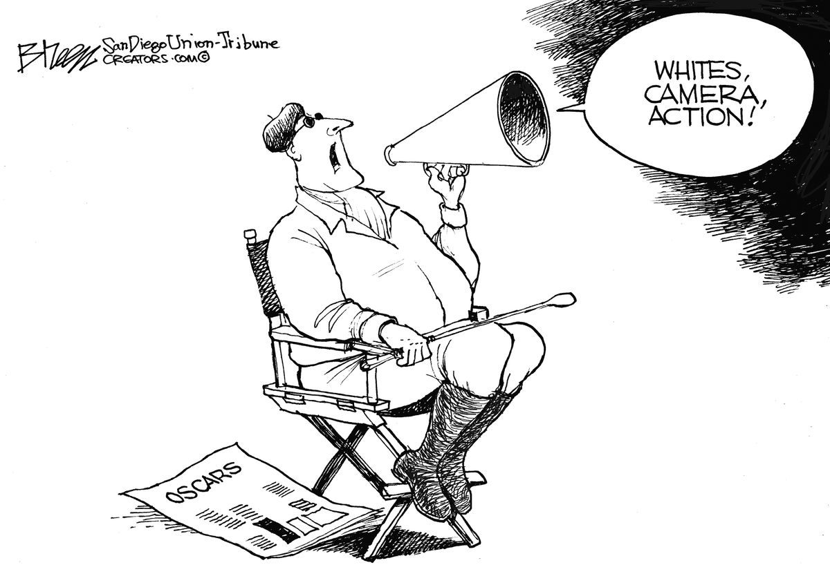 Editorial cartoon U.S. Hollywood white Oscars | The Week