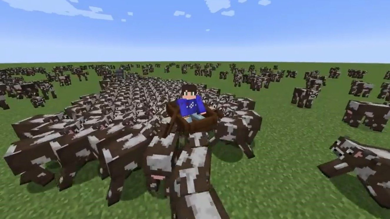 Cow surfing is Minecraft's rad new way to travel | PC Gamer