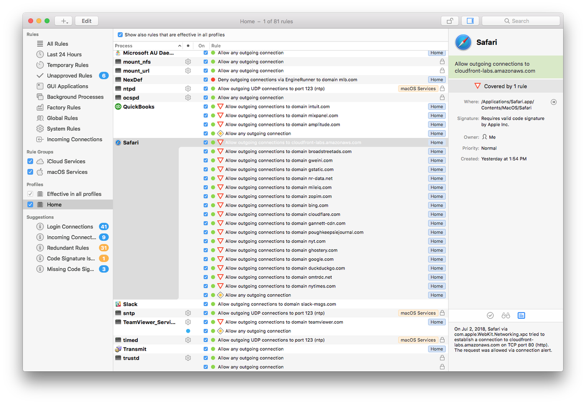Little Snitch review: Lock down your network traffic | iMore
