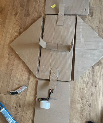 How to make a DIY coffee table with cardboard and plaster | Real Homes