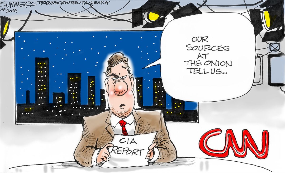 Political Cartoon U.S. CNN Sources At The Onion CIA Report | The Week