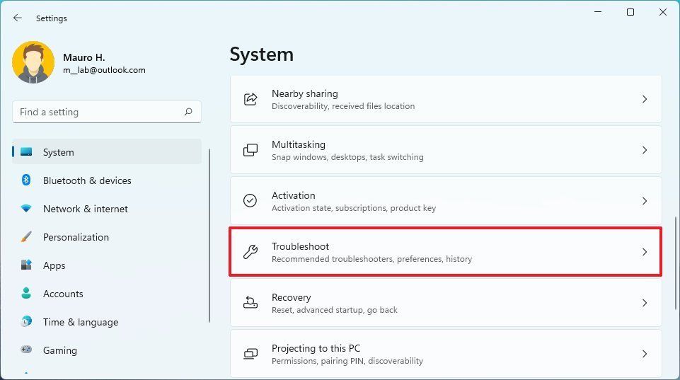 How to use the Troubleshoot feature to fix problems on Windows 11 ...