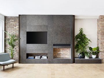 Where should a TV go in an open concept room? | Livingetc