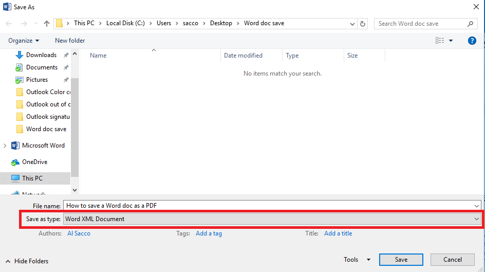 How to save a Microsoft Word doc as a PDF or other file format ...