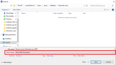 How to save a Microsoft Word doc as a PDF or other file format ...