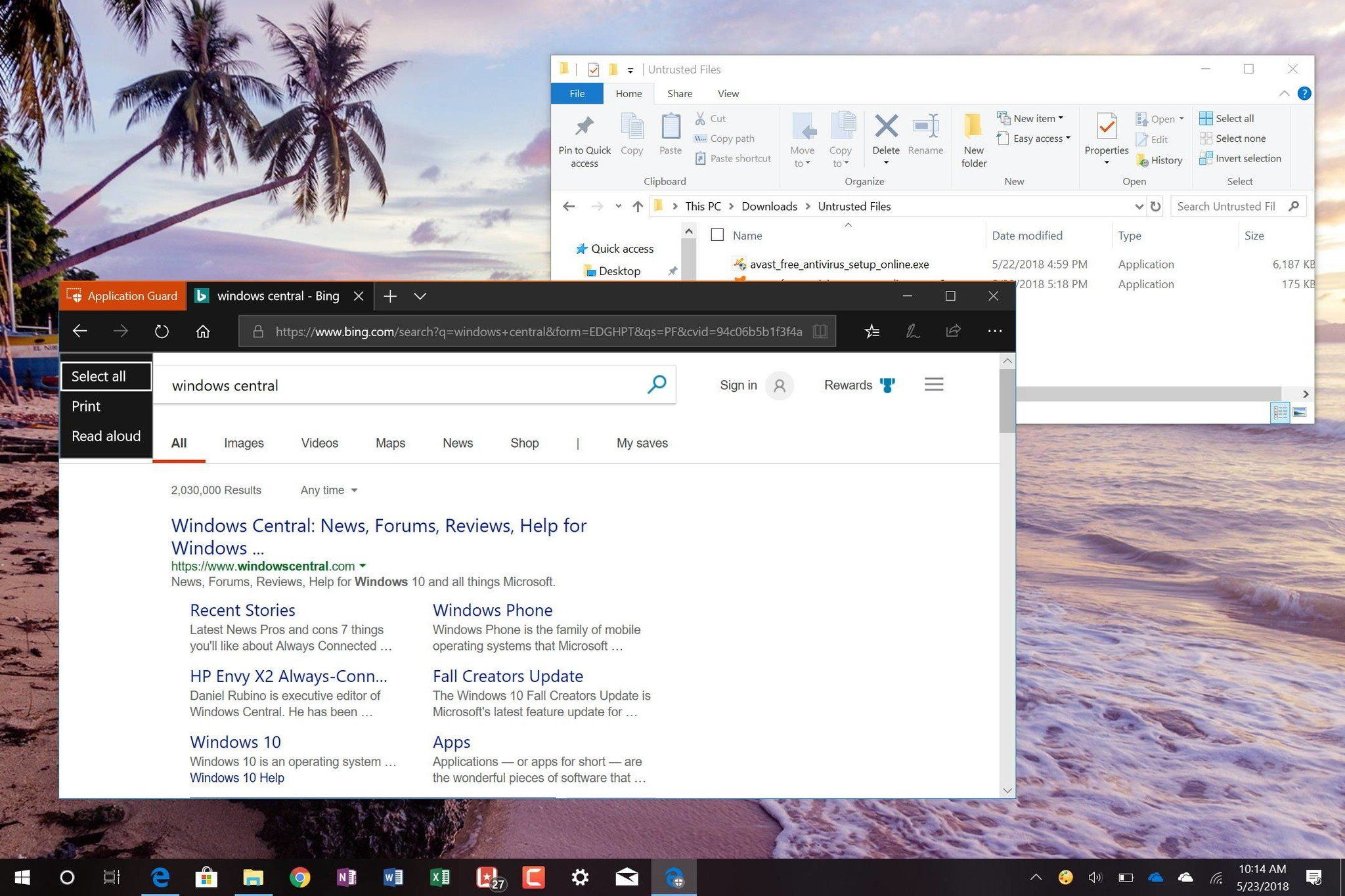 How to download files safely to your PC using Application Guard on ...