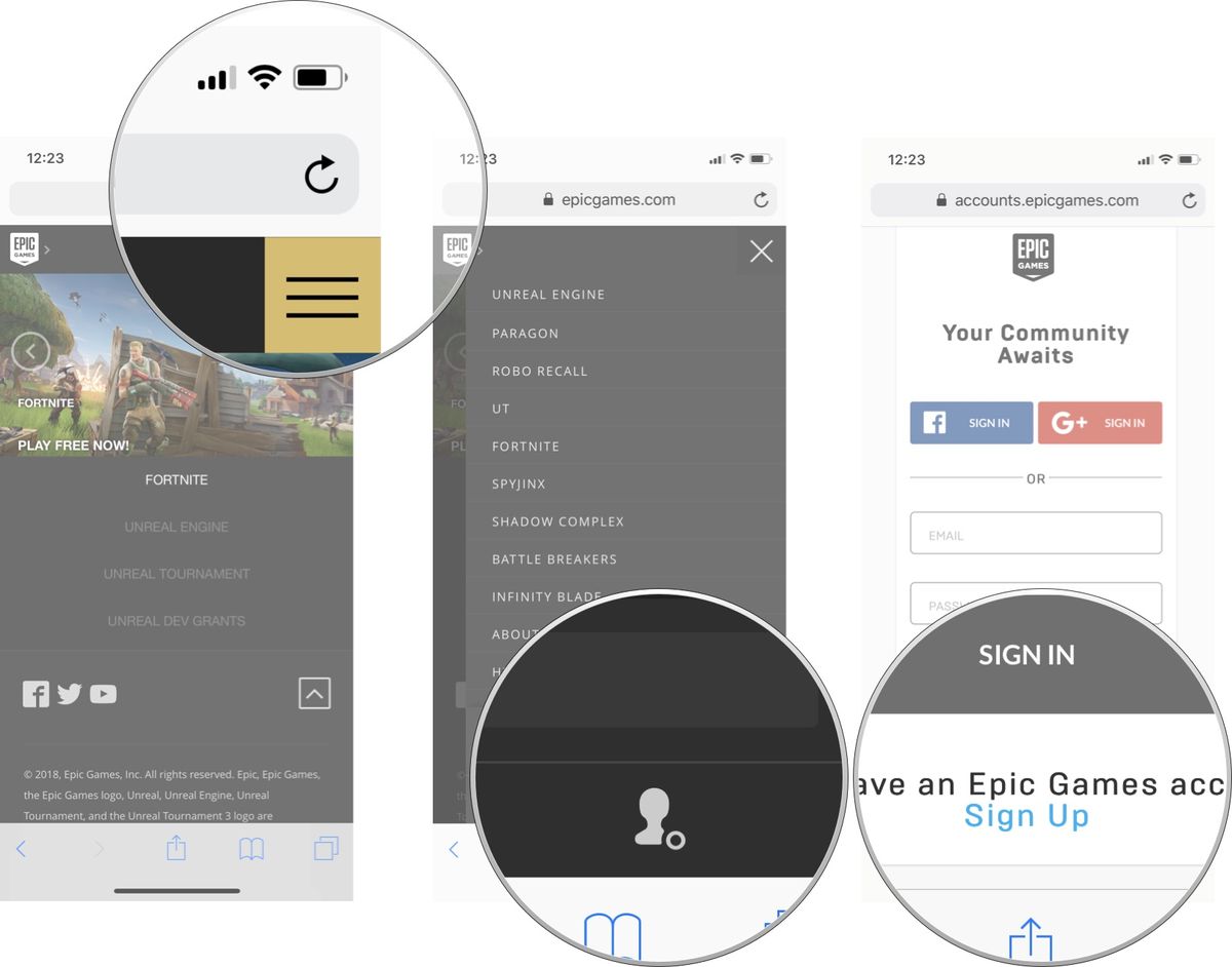 How to sign up for an Epic Games account to play Fortnite for iPhone ...