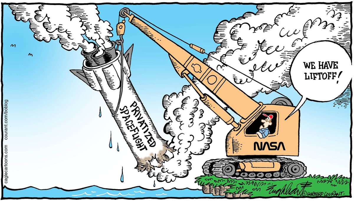 Editorial cartoon NASA Space X Rocket | The Week