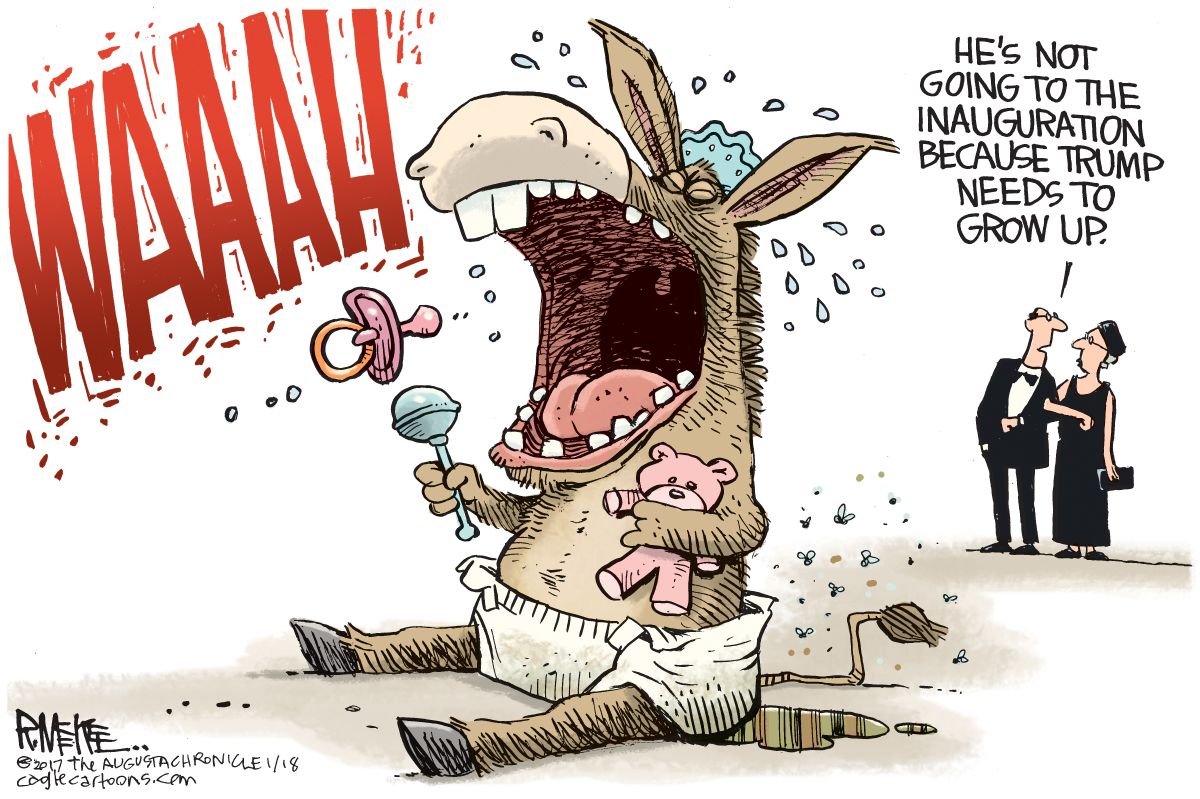 Political Cartoon U.S. Democrats boycott Trump inauguration | The Week