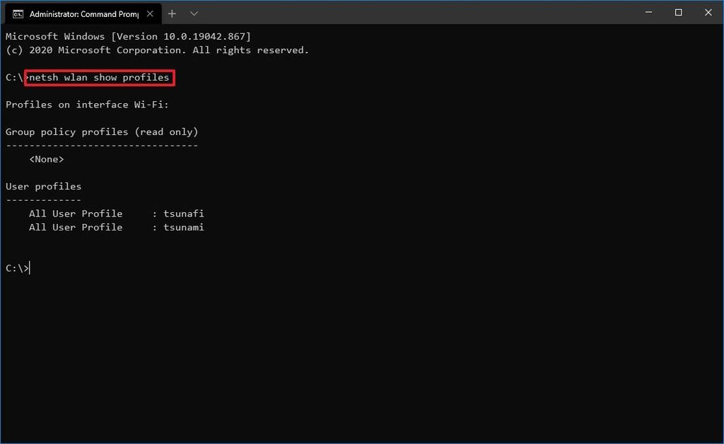 How to manage wireless networks with Command Prompt on Windows 10 ...