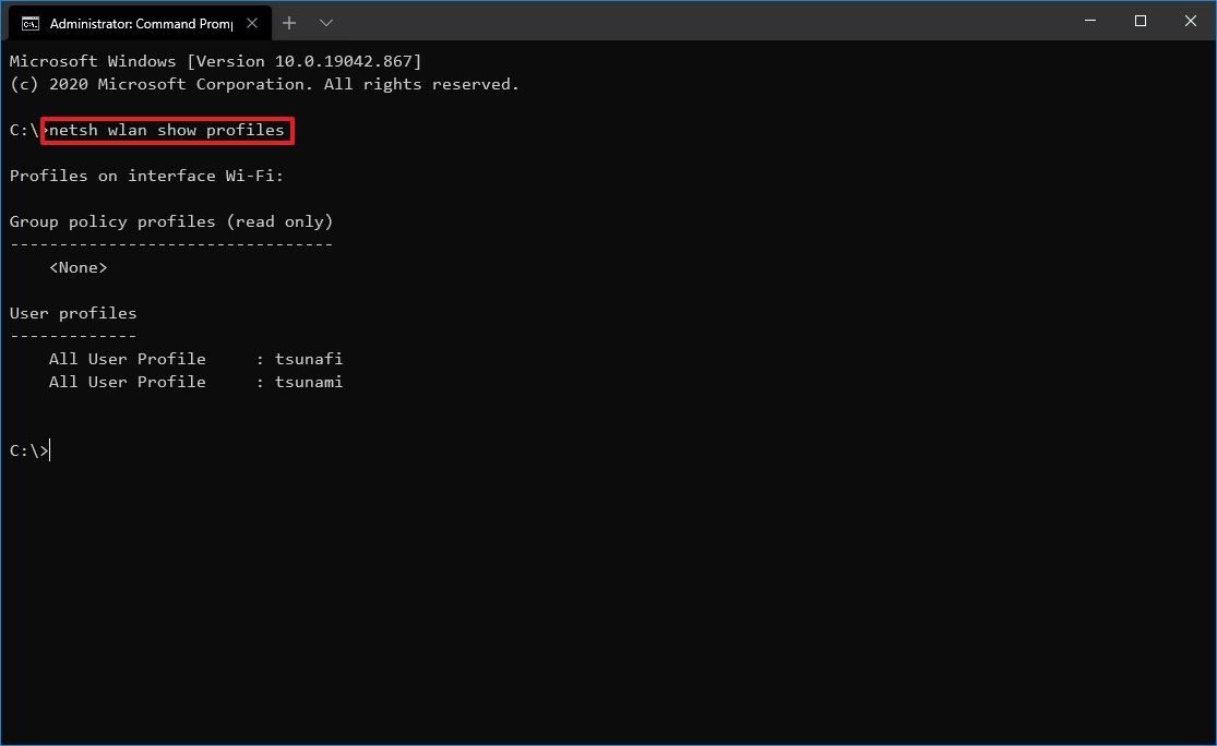 How to manage wireless networks with Command Prompt on Windows 10 ...