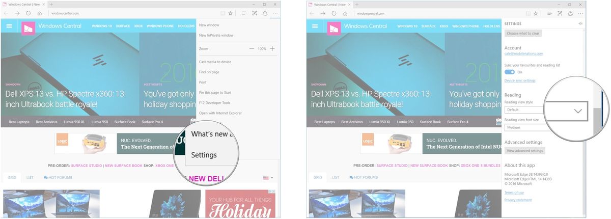 How to enable and customize reading view in Edge for Windows 10 ...