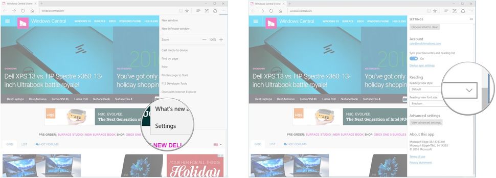 How to enable and customize reading view in Edge for Windows 10 ...
