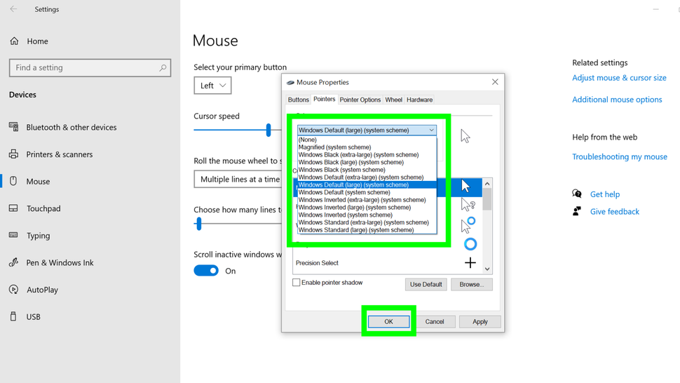 How to change mouse cursor in Windows 10 | Tom's Guide