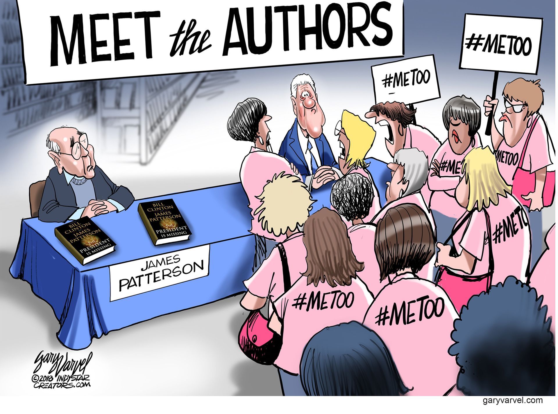 Editorial cartoon U.S. James Patterson Bill Clinton MeToo movement ...