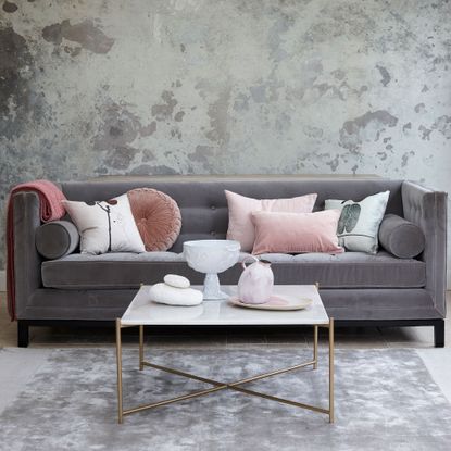 Pink and grey living room ideas - work this popular duo | Ideal Home