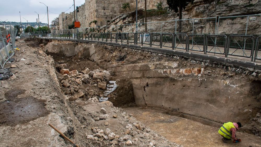 Beneath a busy street in Jerusalem sits a 1,000-year-old moat with a ...