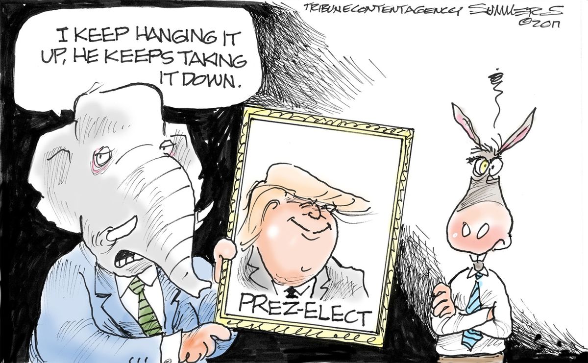 Political cartoon U.S. Donald Trump GOP disagreements | The Week