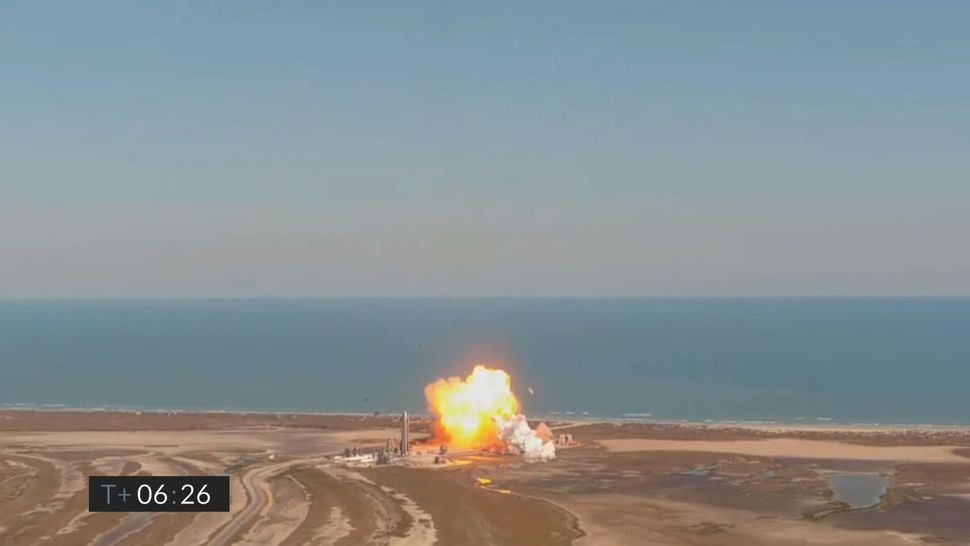 SpaceX's Starship SN9 prototype launches to 10 km, crashes during ...