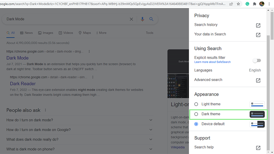 How to enable dark mode in Google Search | Laptop Mag
