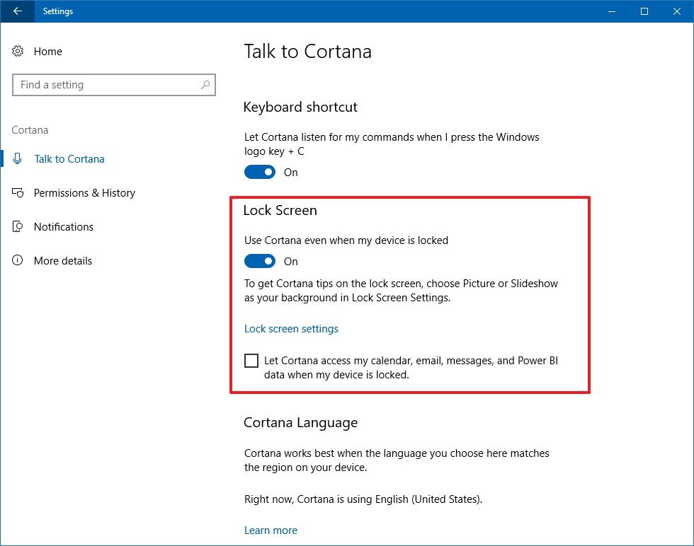 How to manage Cortana settings on the Windows 10 Fall Creators Update ...