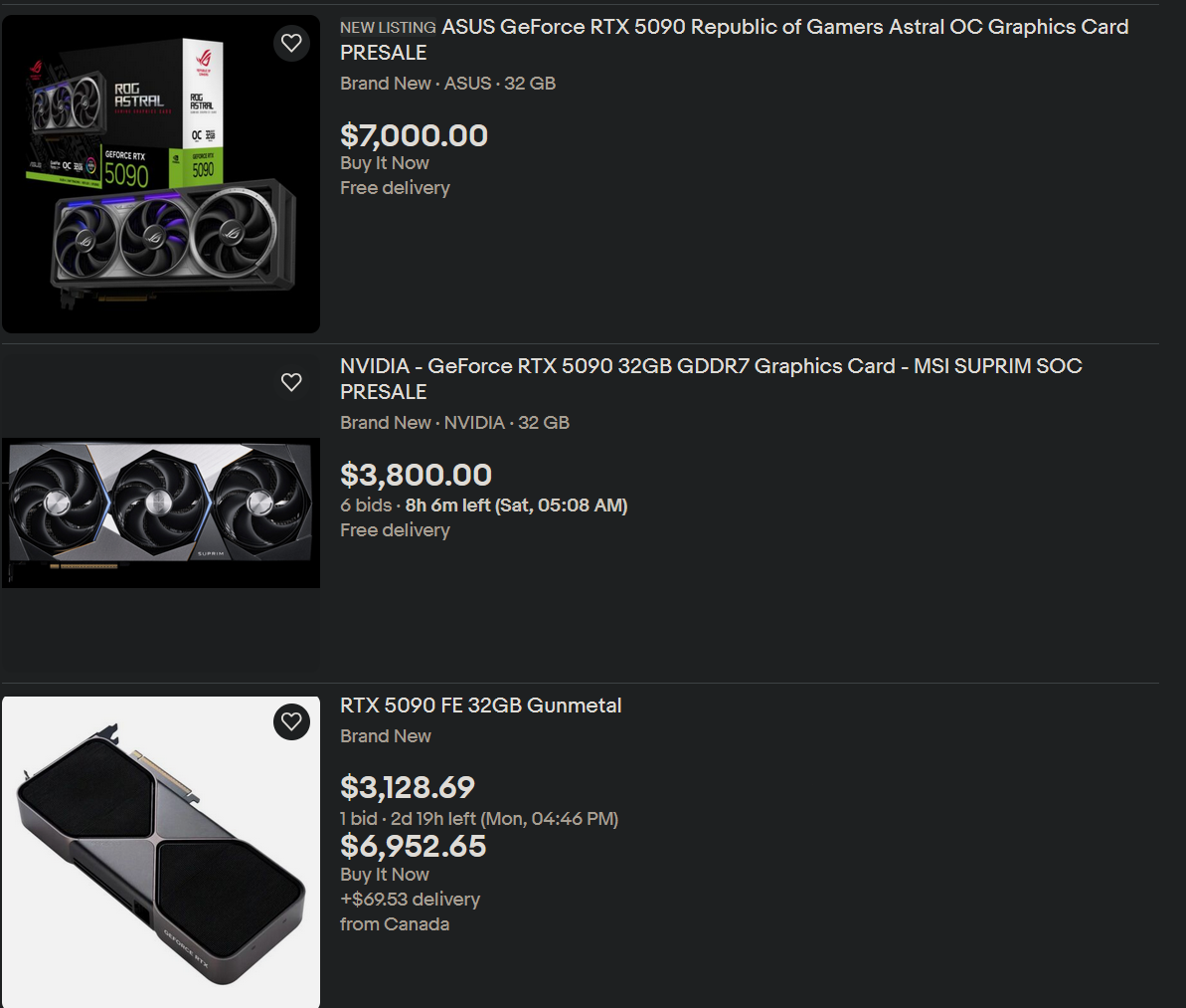 RTX 5090 scalpers sell Blackwell flagship GPU for up to $7,000 — 2X-3X ...