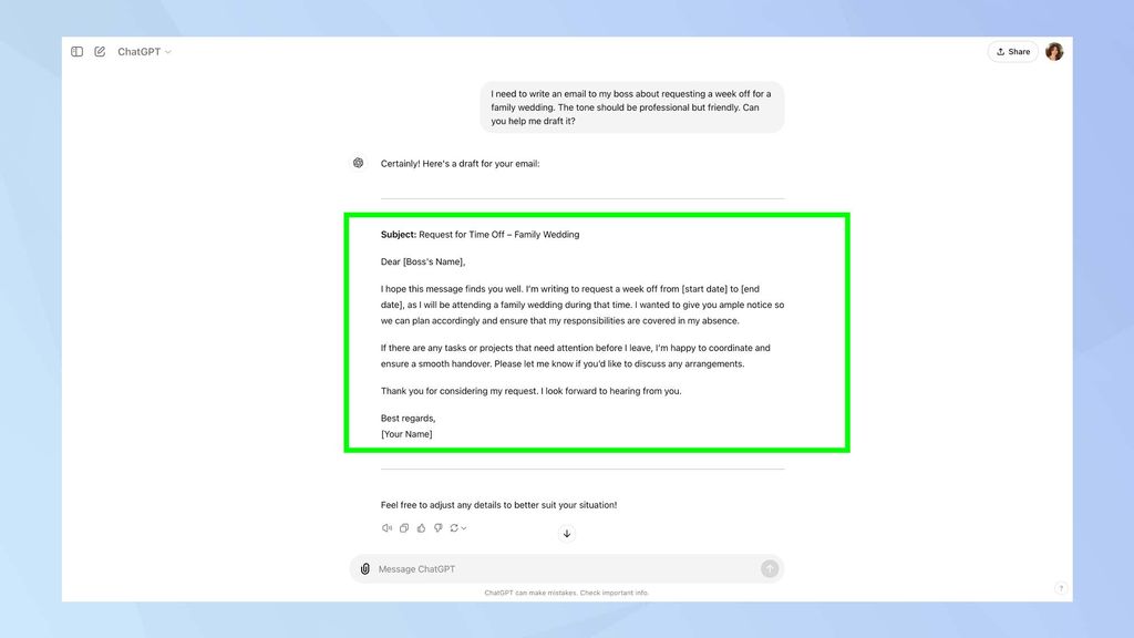 How to use ChatGPT to write better emails | Tom's Guide