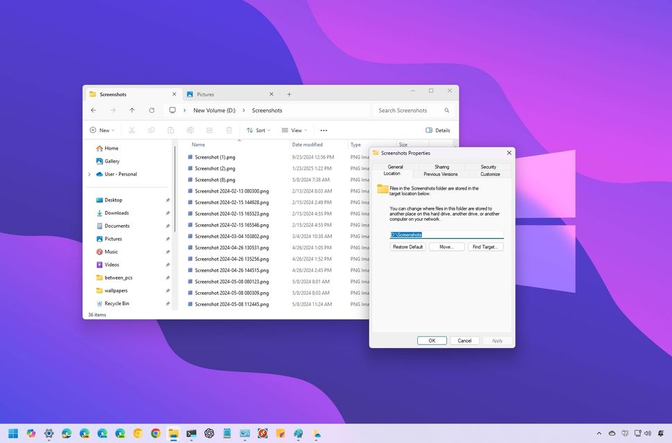 Change default save location for screenshots on Windows 11 | Windows Central