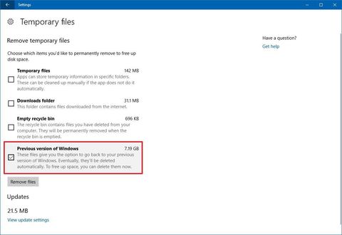 How to reclaim space after getting the Windows 10 Fall Creators Update ...