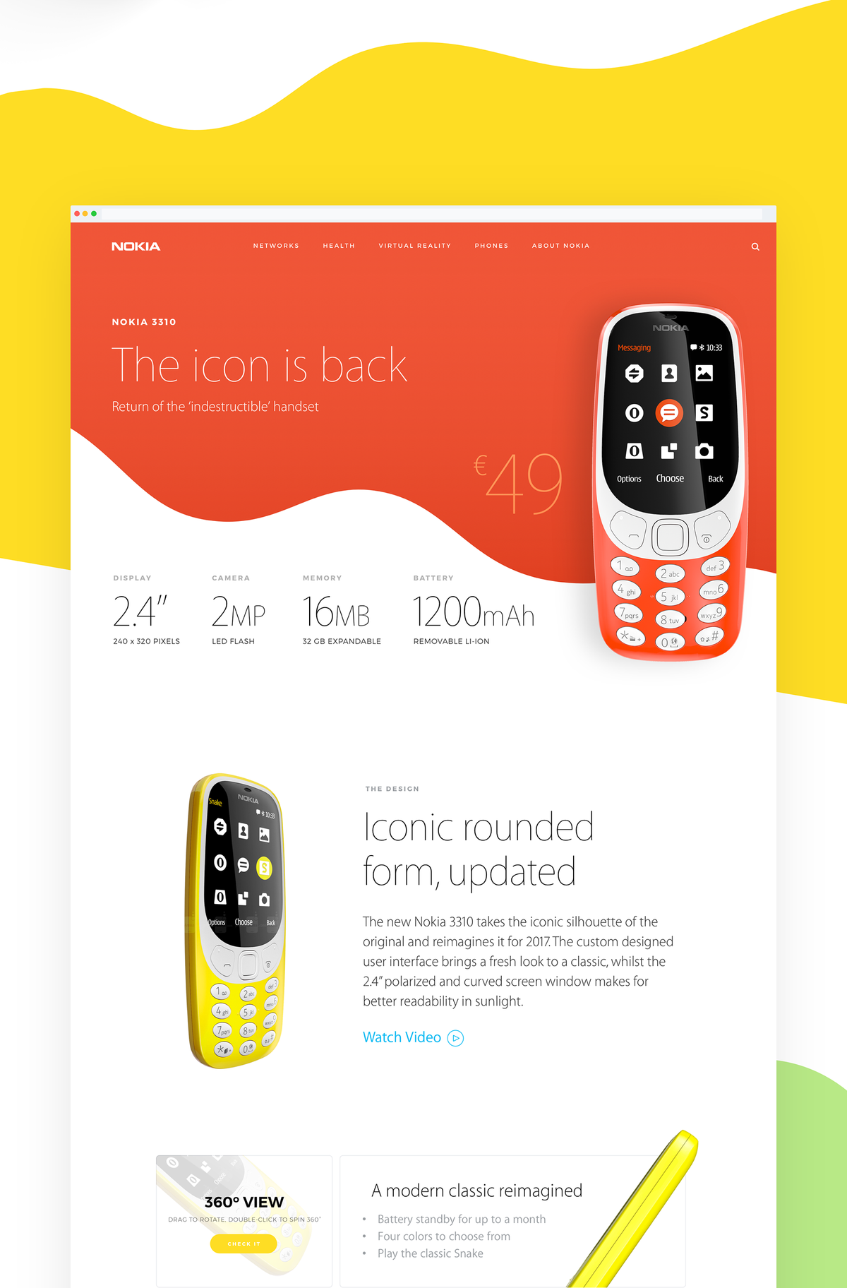 Concept site gives the Nokia 3310 an Apple branding makeover | Creative ...