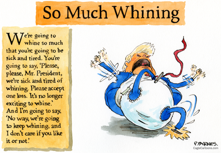 Political Cartoon U.S. Trump whining loss | The Week