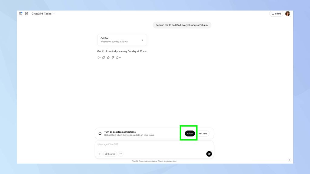 ChatGPT Tasks is a game changer — 5 prompts to try first | Tom's Guide