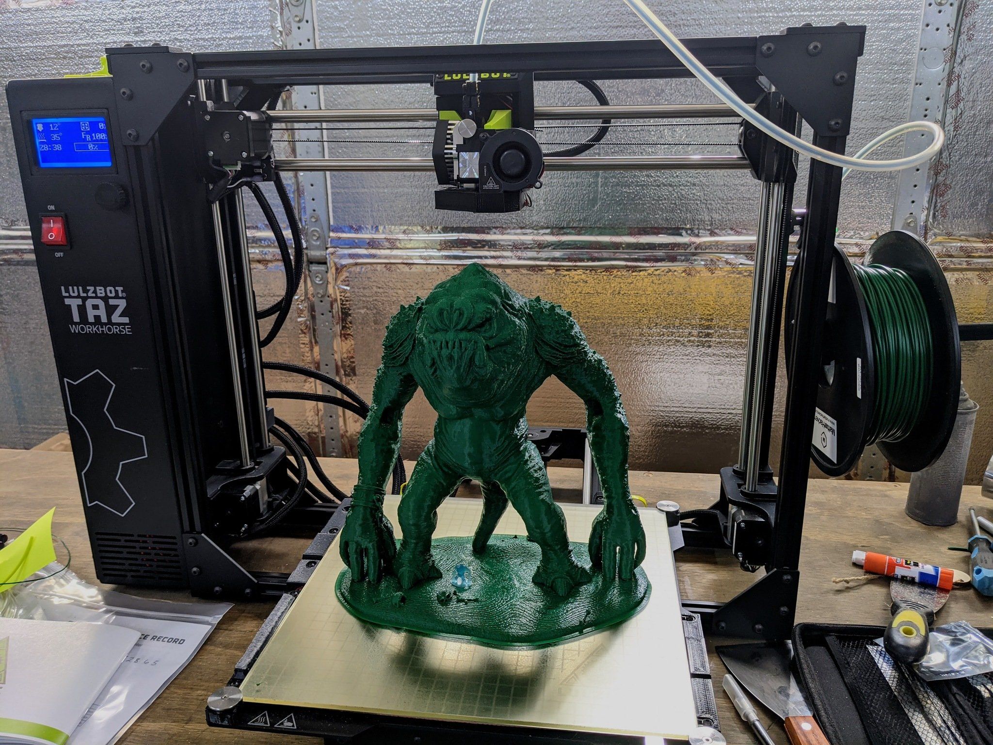 LulzBot TAZ Workhorse 3D printer review: Real power let down by old ...