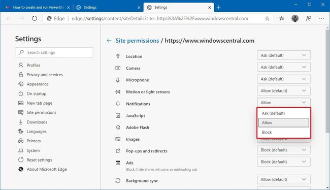 How to manage site permissions on the new Microsoft Edge | Windows Central