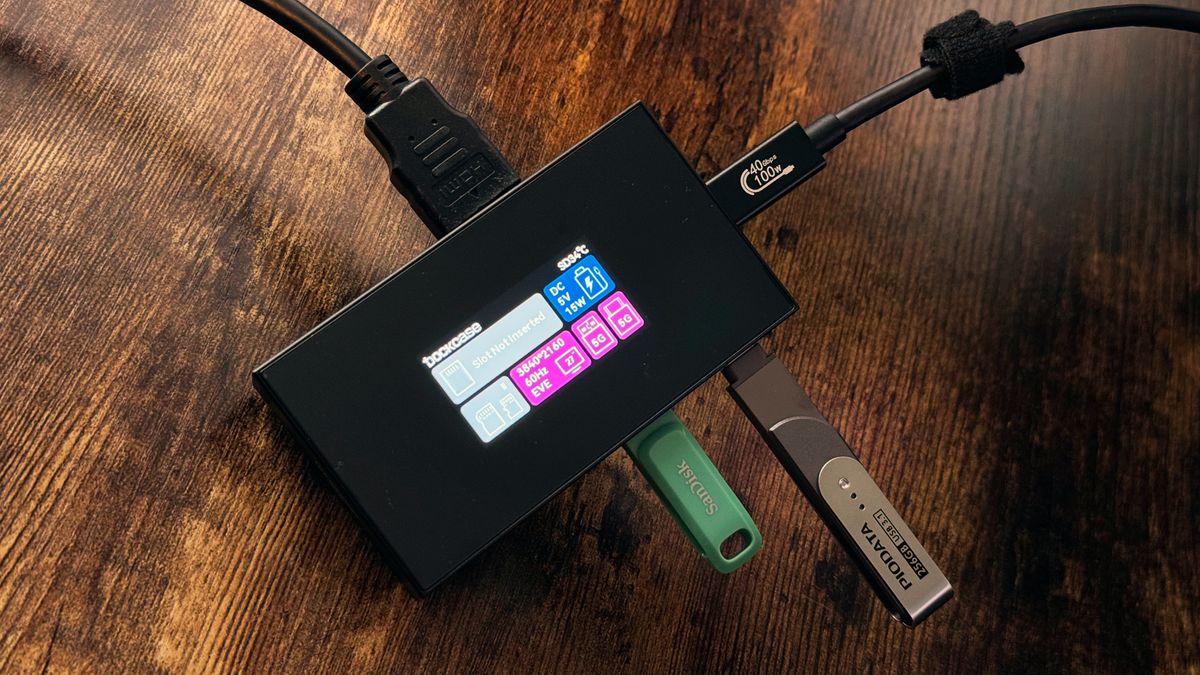 Dockcase Studio Smart USB-C Hub 8-in-1 pairs a useful touchscreen with as many card reader ...