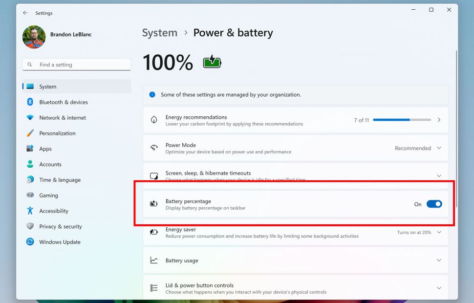 Microsoft reveals improved Windows 11 battery icons and percentage ...