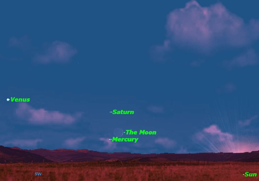 Moon Dances with Three Planets in Sky Shows on Sunday, Tuesday | Space