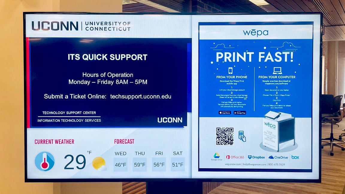 Carousel Digital Signage Transitions UConn to Cloud-Based, Campus-Wide ...
