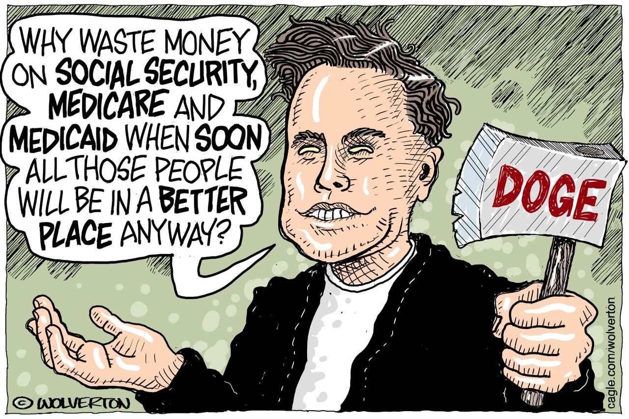 5 hilariously sparse cartoons about further DOGE cuts | The Week