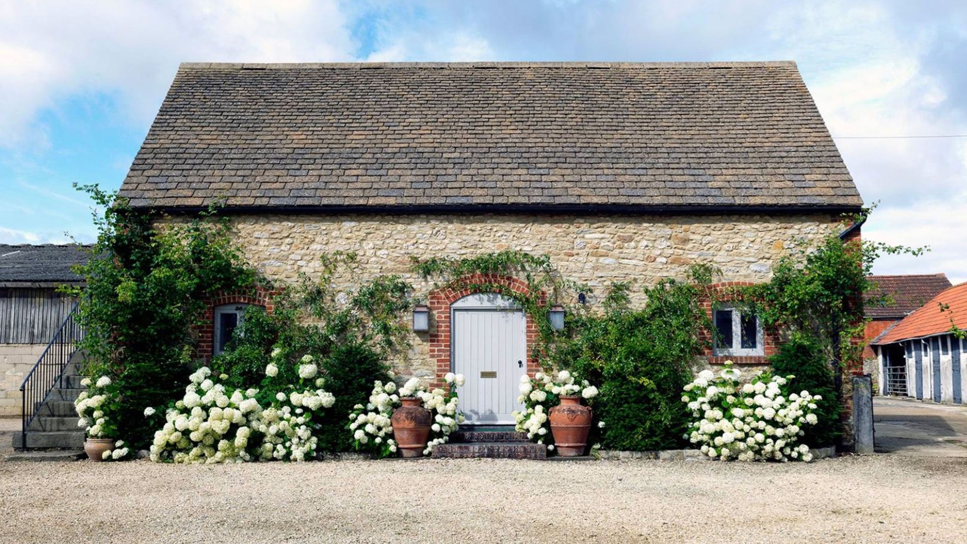 This rustic barn in Wiltshire with its blend of color and pattern ...