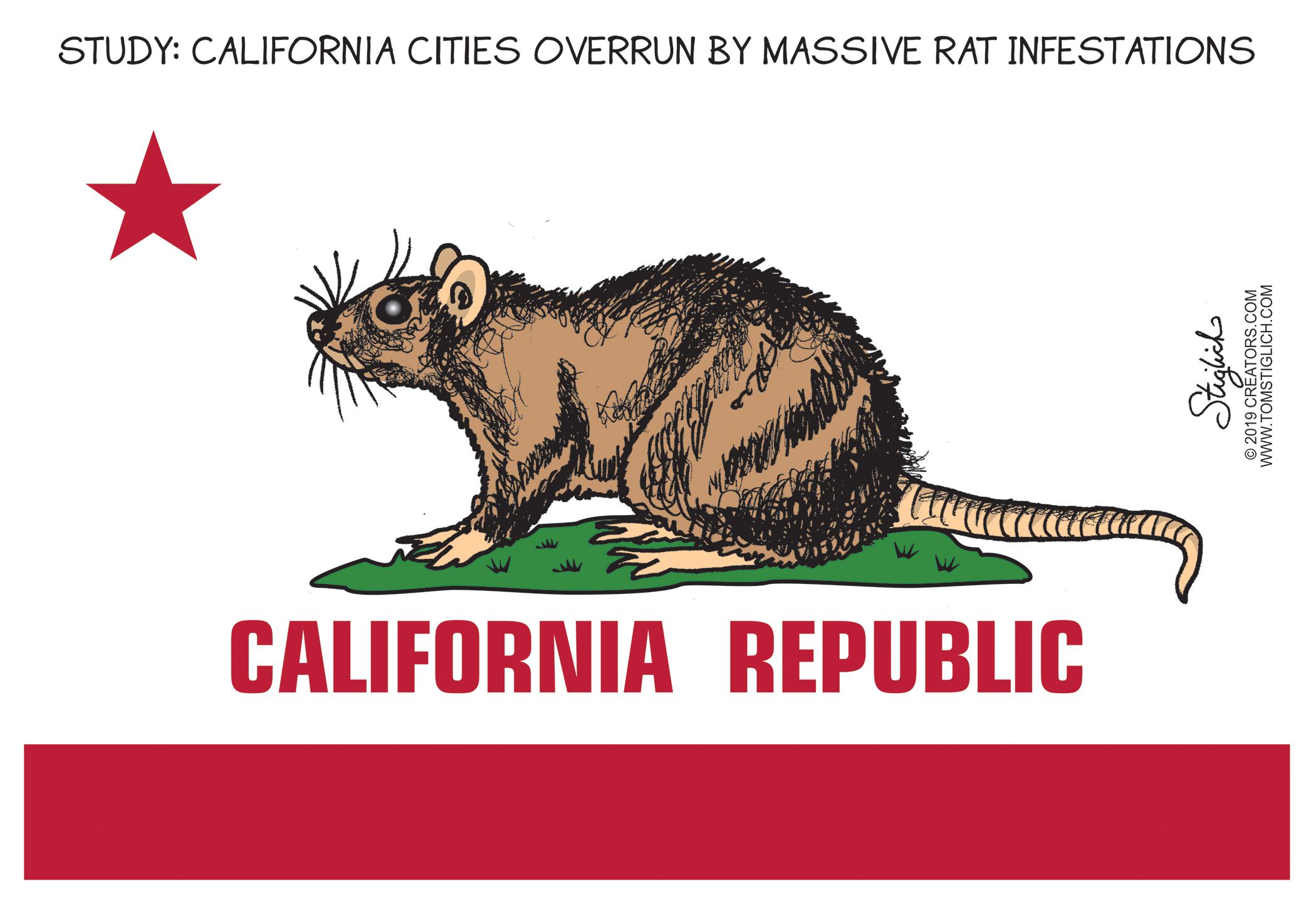 Editorial Cartoon California Republic Rat Infestation | The Week