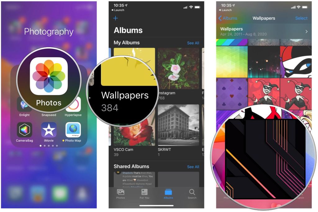 How to use the Photos app for slideshows, setting wallpaper, and ...